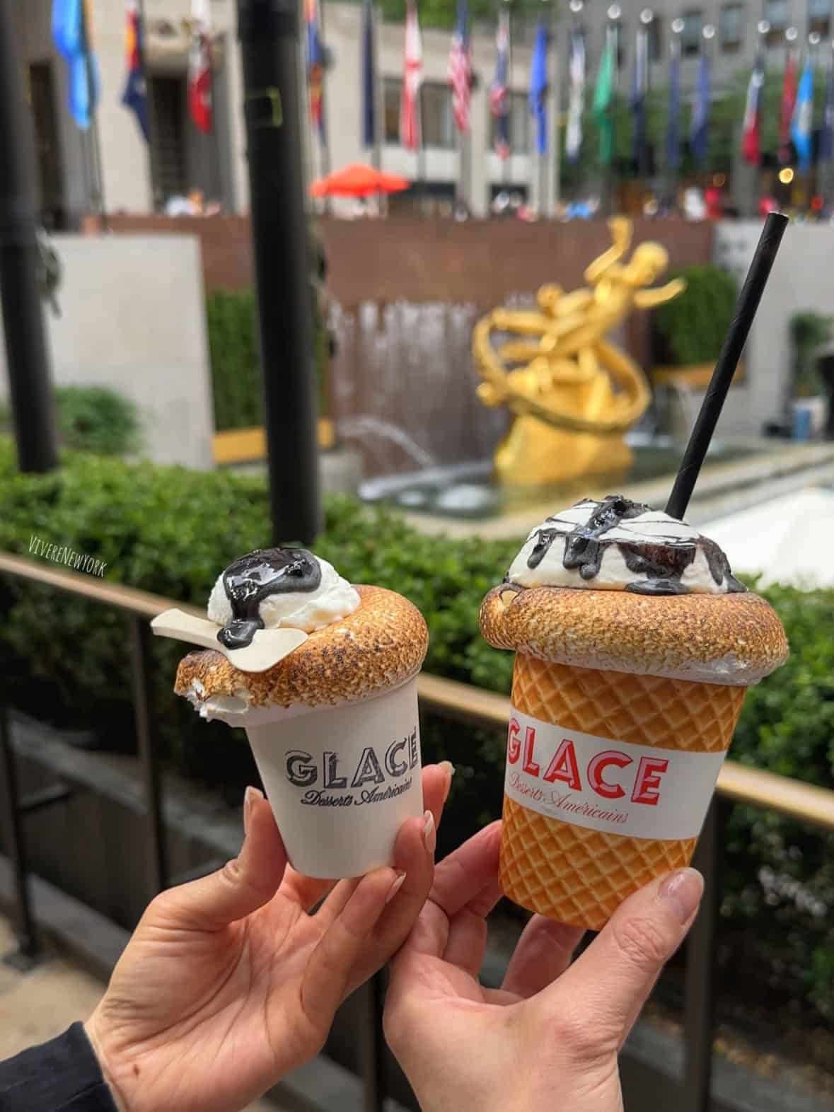 Glacé's Frozen Hot Chocolate at Rockefeller Center